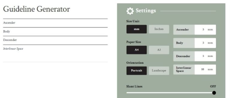 Guideline Generator - Calligraphy Arts UK