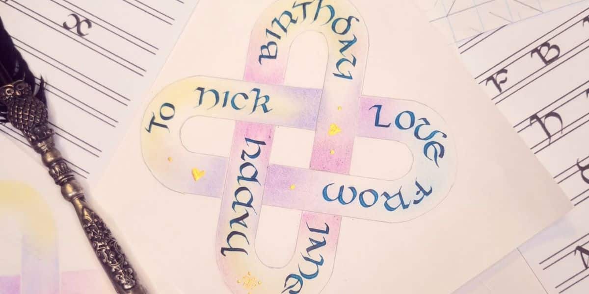 'Elvin' (Uncial) Script Calligraphy - Nottingham - Calligraphy Arts UK